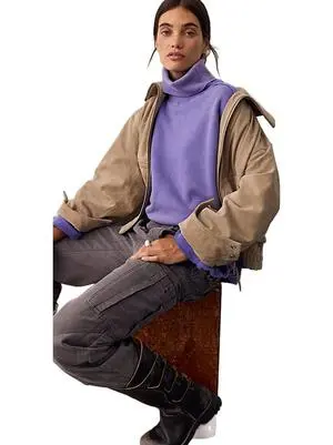 We The Free Mod Funnel Neck Pullover - Amparo Blue