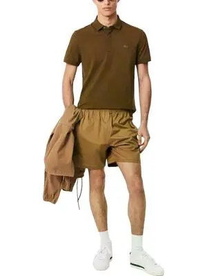 Lacoste Logo-patch Polo Shirt - Brown