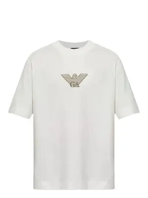 Emporio Armani Embroidered-logo T-shirt - White
