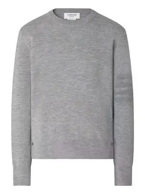 Thom Browne Milano Stitch 4-bar Bomber Pullover - Grey