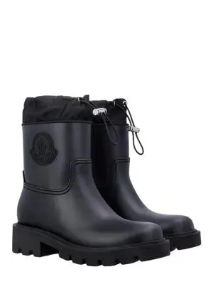 Moncler Drawstring-top Logo Patch Ankle Boots - Black