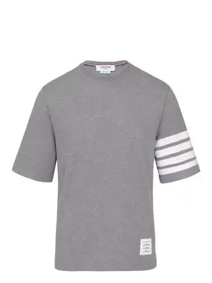 Thom Browne Jersey 4-bar Short-sleeve T-shirt - Grey