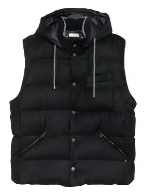 PANICALE Hooded Padded Waistcoat - Blue