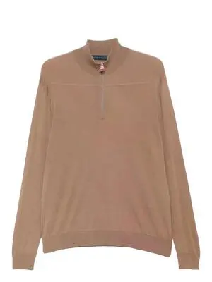 Kiton Quarter-zip Sweater - Brown