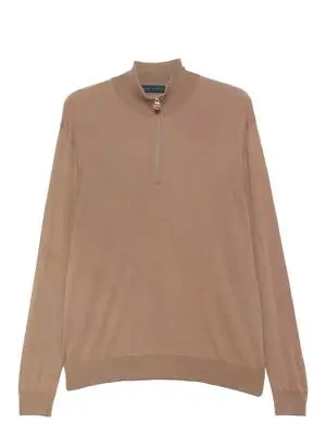 KITON Kiton Quarter-Zip Mock Neck Sweater
