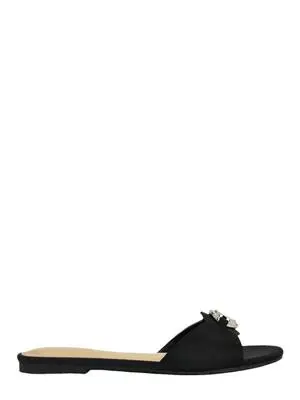 Guess Tashcy Logo Plaque Sandals - Black
