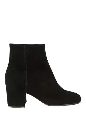 VIA ROMA 15 Logo-plaque Block-heel Ankle Boots - Black