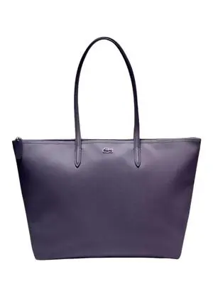 Lacoste Large Logo Plaque Tote Bag - Purple