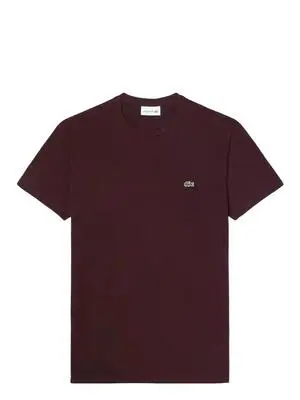 Lacoste Logo-patch Pima-cotton T-shirt Red