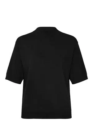 JIL SANDER Mock Neck T-shirt - Black