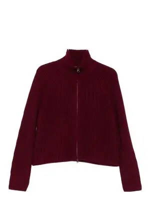 LISA YANG Sadie Cashmere Zip-up Cardigan - Red
