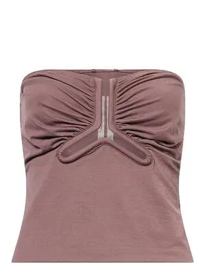 Rick Owens Alannah Cut-out Jersey Bustier Top - Grape
