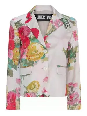 Libertine Pat Nixon Floral-print Silk Blazer - Neutrals