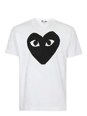 Play Comme Des Garcon Heart-print T-shirt - White