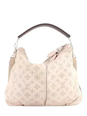 LOUIS VUITTON Mahina Leather Pm Hobo Bag - Neutrals
