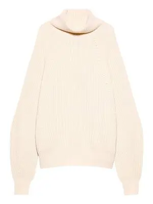 Max & Co. Max & Co. Wool-Cashmere Blend Roll Neck Sweater Brown