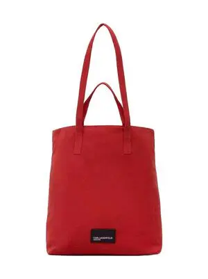 Karl Lagerfeld Logo-patch Tote Bag - Red