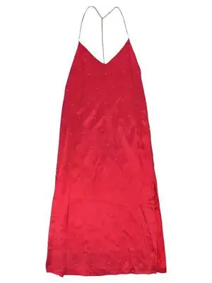 Amiri Sleeveless Studded Mini Dress - Red
