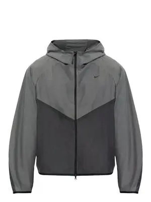 Nike Tech Embroidered-logo Hooded Jacket - Grey