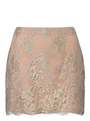 Valentino Garavani Valentino Lace Mini Skirt Beige