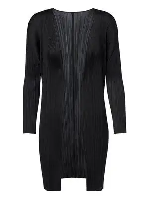 Issey Miyake Basics Pleated Cardigan - Black
