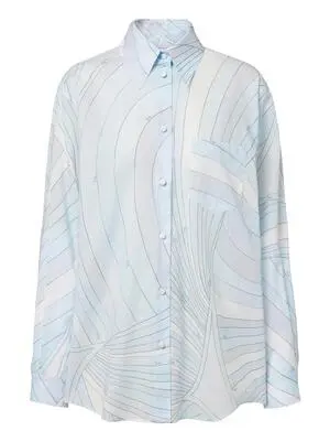 Emilio Pucci Iride Cotton Shirt - Blue