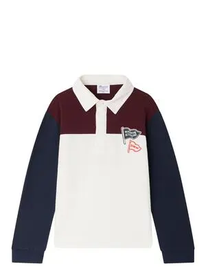 Bonpoint X Maison Kitsuné Cotton Fox Polo Shirt - Navy