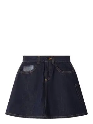 BONPOINT Bonpoint X Maison Kitsuné Embroidered Denim Mini Skirt