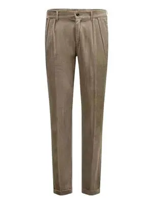 04651 / A TRIP IN A BAG Pleated Corduroy Trousers - Neutrals