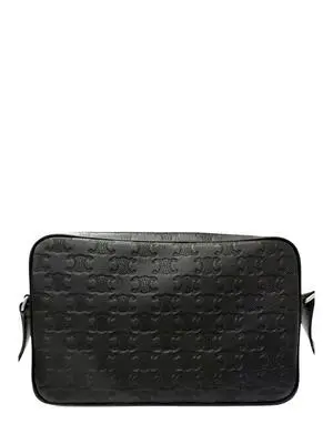 Celine Embossed Calfskin Messenger Bag - Black