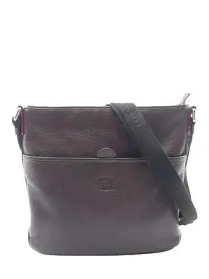 Loewe Anagram Leather Messenger Bag - Brown