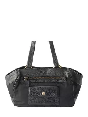 Prada Berlino Trimmed Tessuto Shoulder Bag - Black