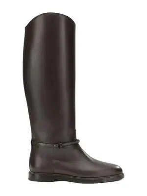Brunello Cucinelli Brunello Cucinelli Monili Embellished Leather Boots Brown