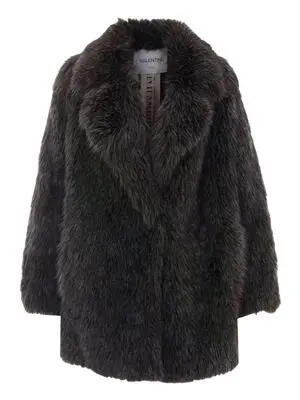VALENTINI 1972 VALENTINI 1972 Faux-Fur Notch-Lapel Coat