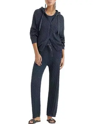Brunello Cucinelli Ribbed Tank Top With Satin Trim - Blue