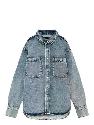 ANINE BING Samy Denim Shirt - Blue