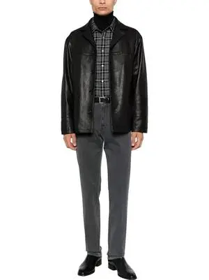 TOM FORD Check-pattern Western Shirt - Grey