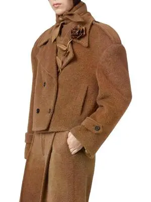Giuseppe Di Morabito Double-breasted Cropped Jacket - Brown