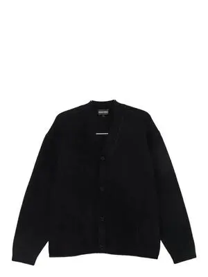 Emporio Armani V-neck Knitted Cardigan - Blue