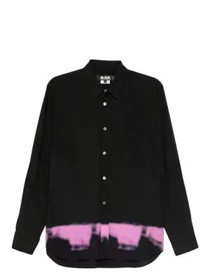 Comme Des Garçons Spray-paint Effect Shirt - Black