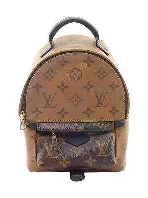 LOUIS VUITTON 2019 Monogram Reverse Mini Palm Springs Backpack - Brown