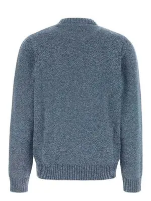 Valentino Garavani Butterfly Patch Virgin Wool Sweater - Blue