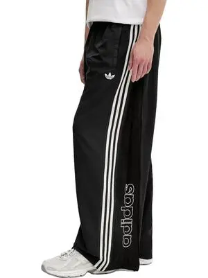 Adidas Windbreaker Side-stripe Track Pants - Black