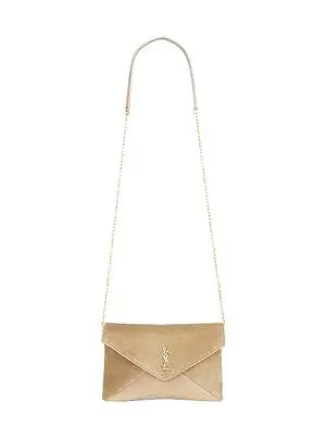 Saint Laurent Saint Laurent Small On Chain Pouch Light Cumin