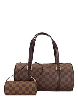 LOUIS VUITTON Damier Ebene Papillon 30 Handbag & Mini Set - Brown