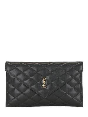 SAINT LAURENT Saint Laurent Grain De Poudre Matelassé Pouch