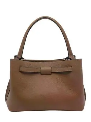TOD'S T Signature Handbag In Leather - Brown