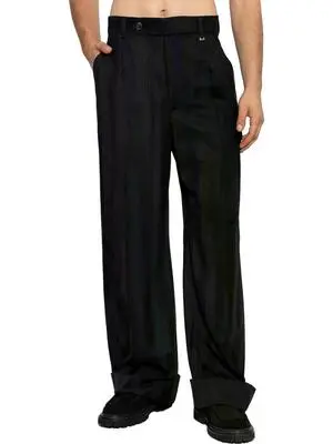VIVIENNE WESTWOOD Clark Striped Wool Trousers - Black
