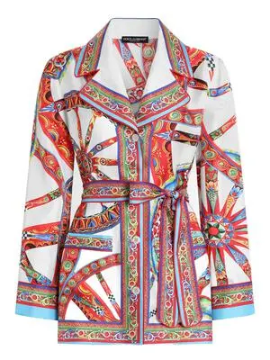 Dolce & Gabbana Carretto-print Silk Twill Shirt - Multicolor