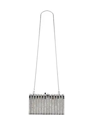 Emm Kuo Emm Kuo Embellished Clutch Metallic Silver